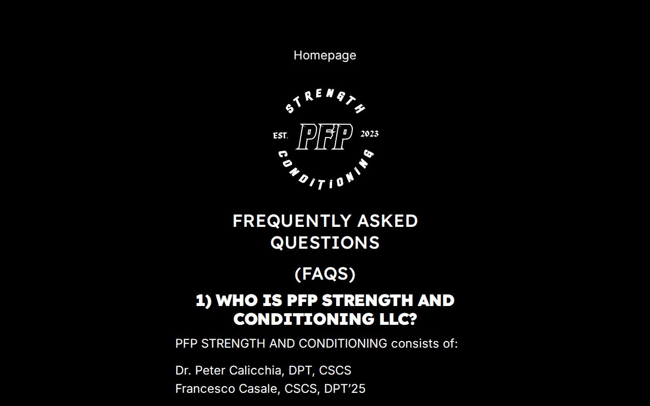 PFP Strength and Conditioning